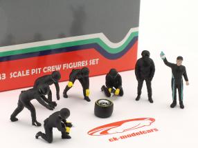 American Diorama 1:43 formula 1 Pit Crew figure set #3 team Black ...