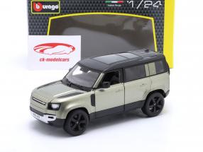 Bburago 1:24 Land Rover Defender 110 Bouwjaar 2022 licht groen metalen ...