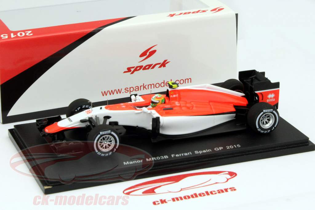 Spark 1:43 Roberto Merhi Manor MR03B #98 Espagne GP Formule 1 2015 ...