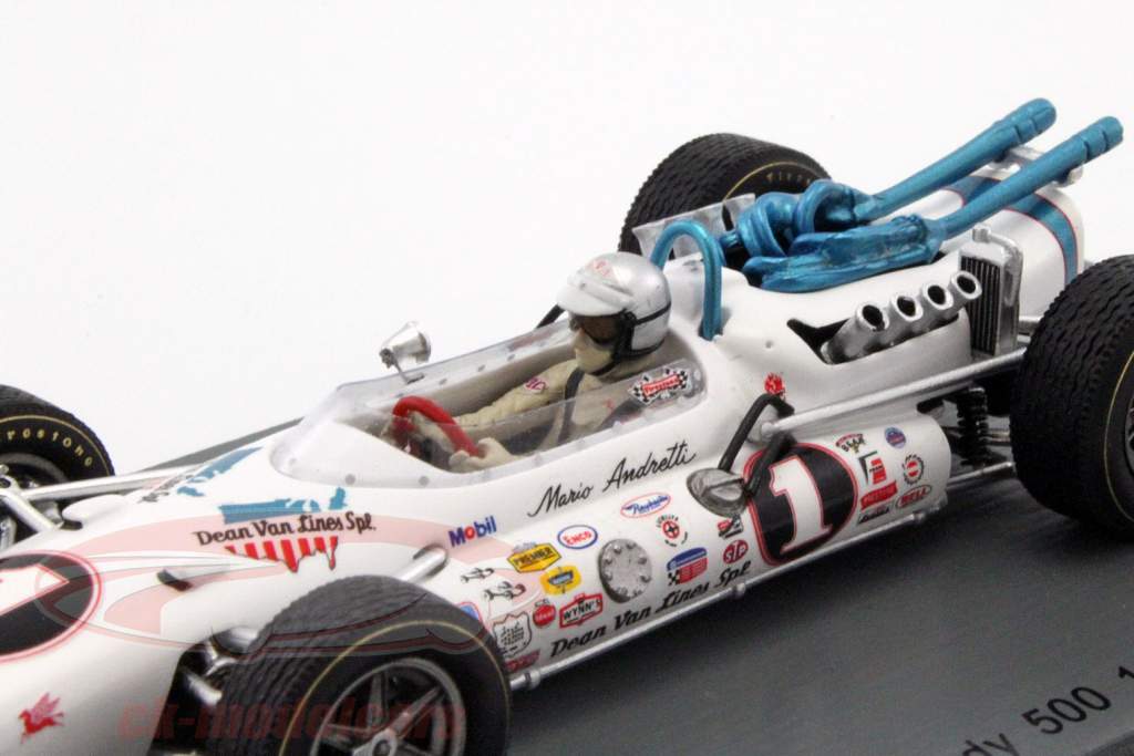 Spark 1:43 Brawner Hawk #1 Indy 500 1966 Mario Andretti S4246 model car ...