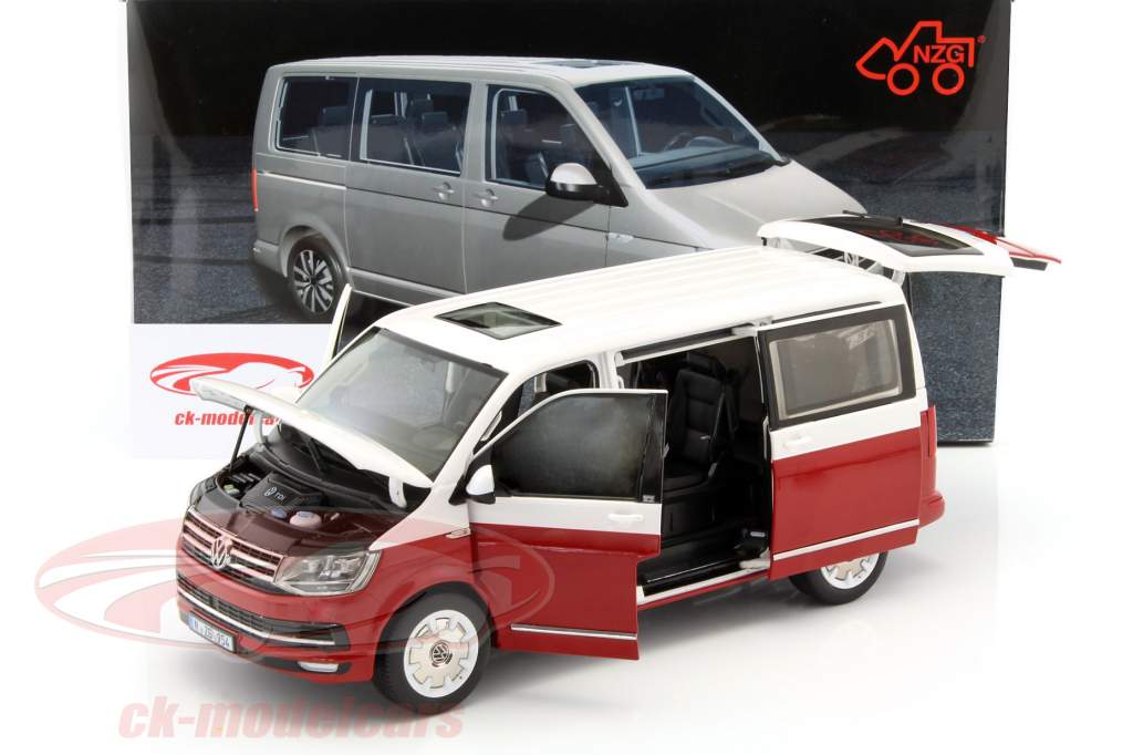 NZG 1:18 Volkswagen VW Multivan T6 Generation Six Baujahr 2017 rot ...