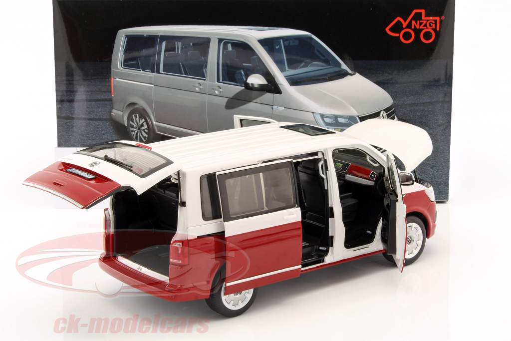 NZG 1:18 Volkswagen VW Multivan T6 Generation Six Baujahr 2017 rot ...