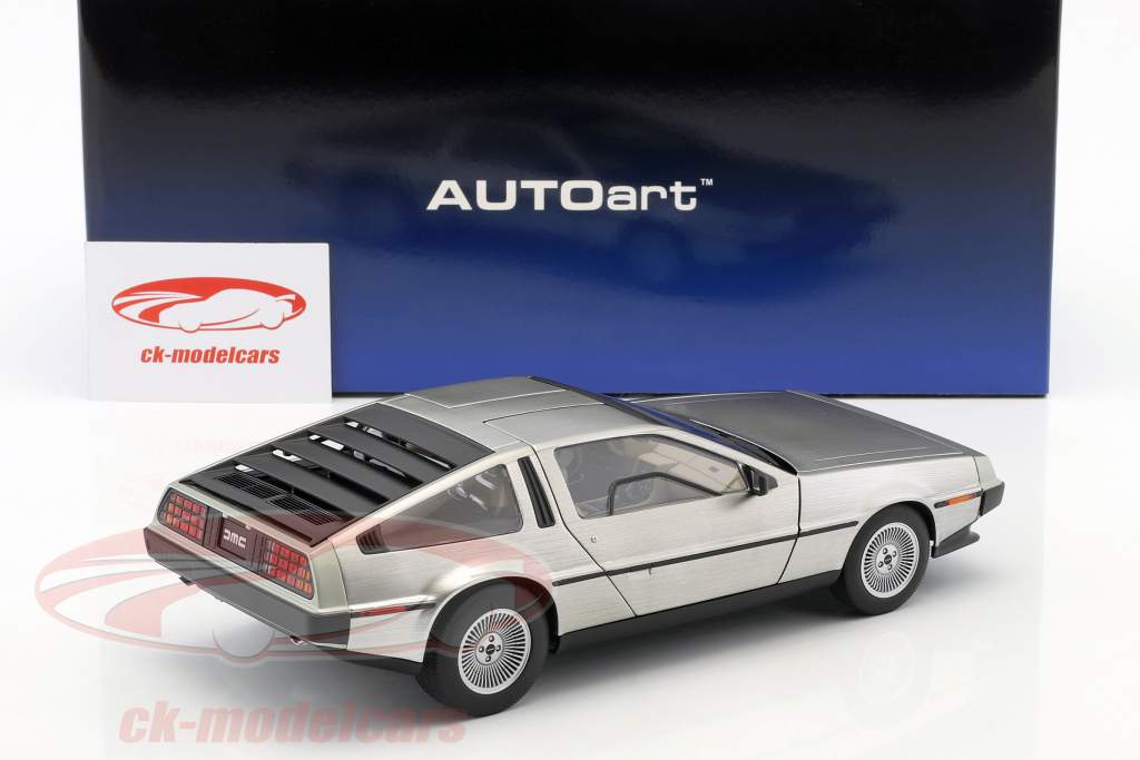 AUTOart 1:18 DeLorean DMC-12 year 1981 matt silver 79916 model car ...