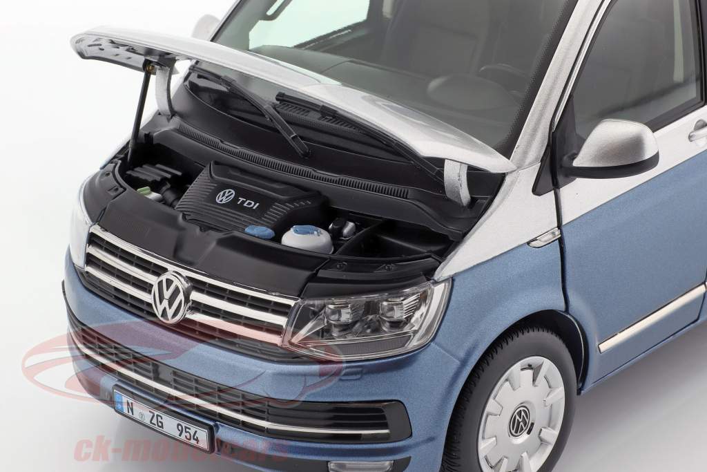 NZG 1:18 Volkswagen VW Multivan T6 Generation Six azul / plata ...