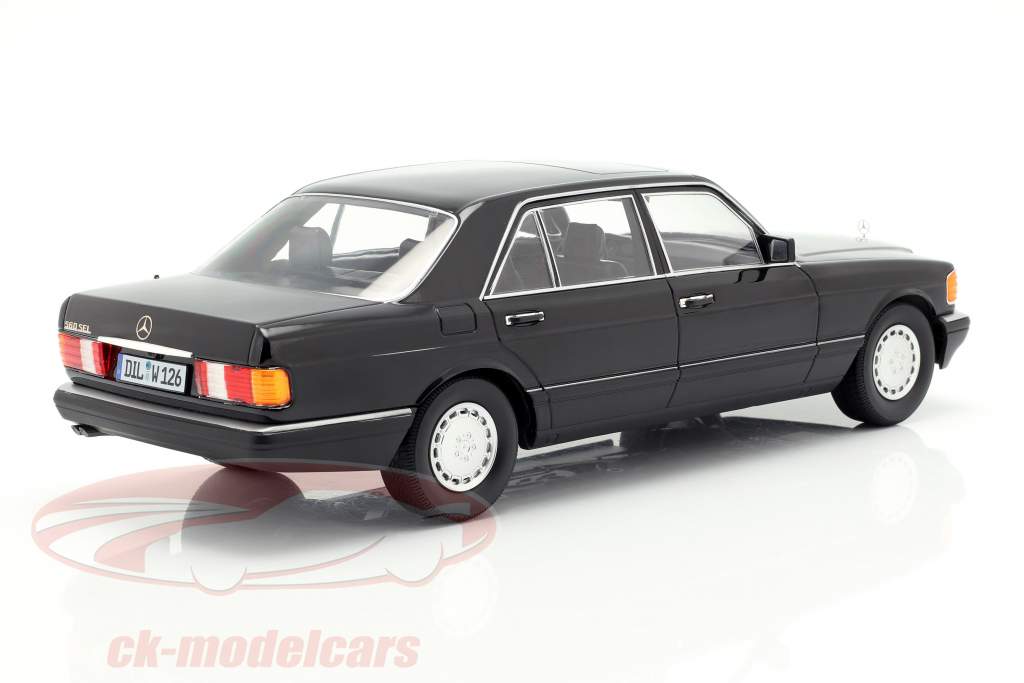 iScale 1:18 Mercedes-Benz 560 SEL S-class (W126) year 1985 black ...