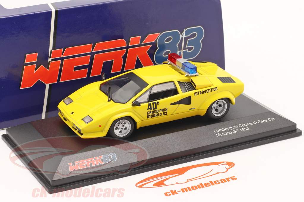 WERK83 1:43 Lamborghini Countach Safety Car Monaco GP Formula 1 1982 ...