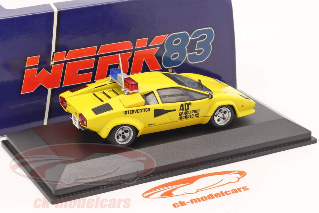 WERK83 1:43 Lamborghini Countach Safety Car Monaco GP Formula 1 1982 ...