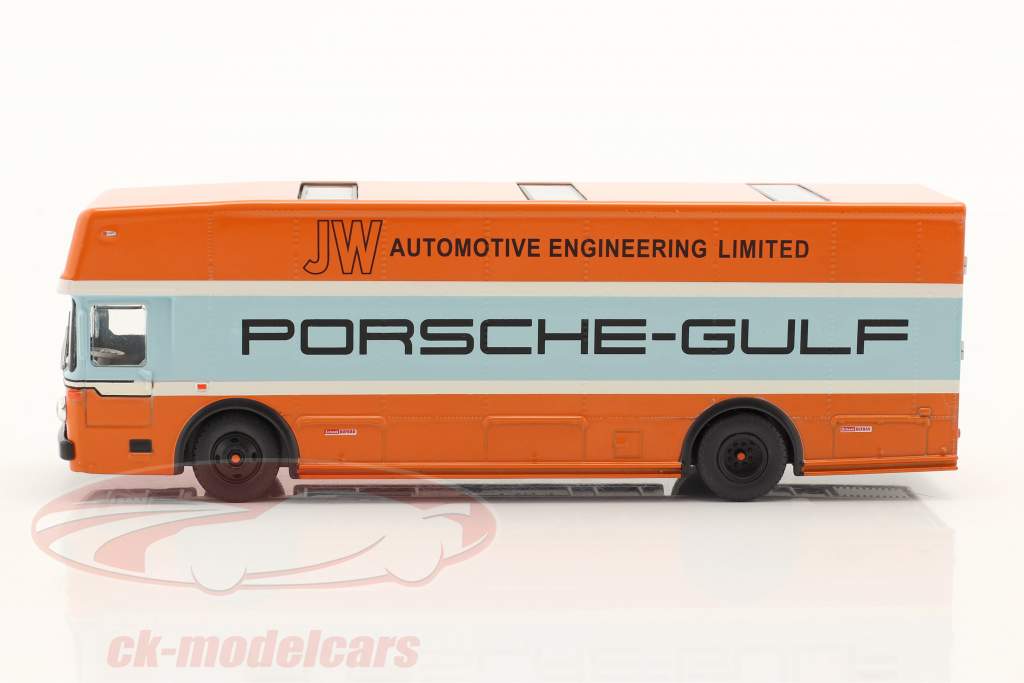 Schuco 1:64 Mercedes-Benz O 317 Race Car Transporter Porsche Gulf ...