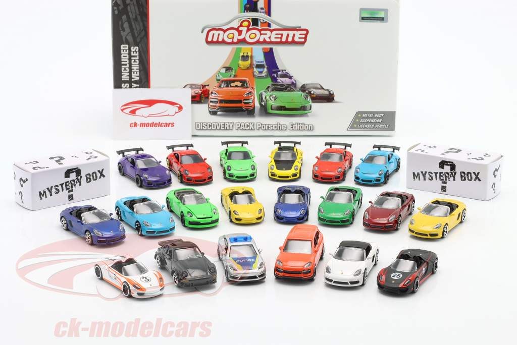 Majorette 1:64 22-Car Set Discovery Pack Porsche Edition 212058601 ...