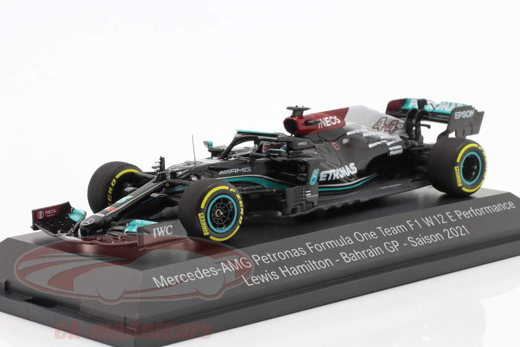 Minichamps 1:43 L. Hamilton Mercedes-AMG F1 W12 #44 gagnant Bahreïn GP ...
