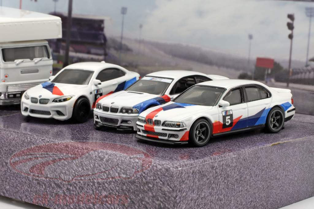 HotWheels 1:64 4-Car Set BMW M2 (F87), M3 (E46), M5 (E39) with Fleet ...
