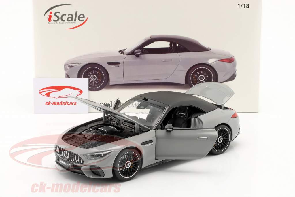 iScale 1:18 Mercedes-Benz AMG SL 63 4Matic (R232) alpine grau 180053 ...