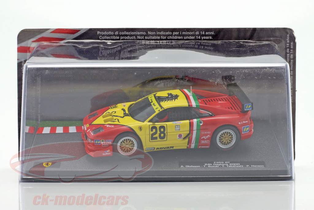Altaya 1:43 Ferrari F355 GT #28 24h Daytona 2000 Yellow Magic CK77968 ...