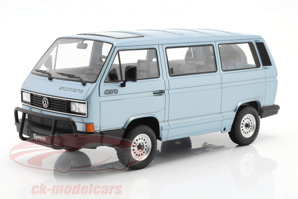 KK-Scale 1:18 Volkswagen VW Bus T3 Syncro Año de construcción 1987 Azul claro metálico ...