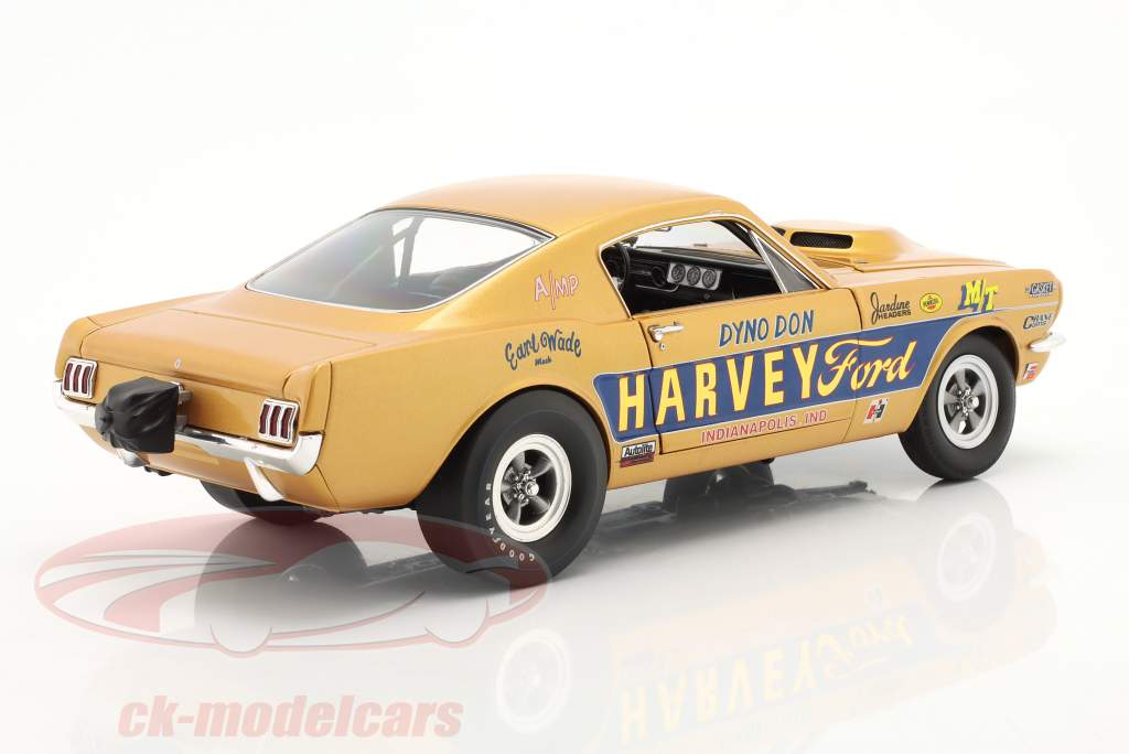 GMP 1:18 Ford Mustang A/FX Harvey Ford Dyno Don 1965 amarillo dorado ...