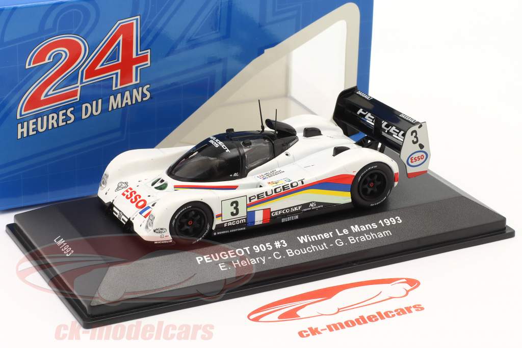 Ixo 1:43 Peugeot 905 #3 Winner 24h LeMans 1993 Helary, Bouchut, Brabham LM1993 model car LM1993 ...
