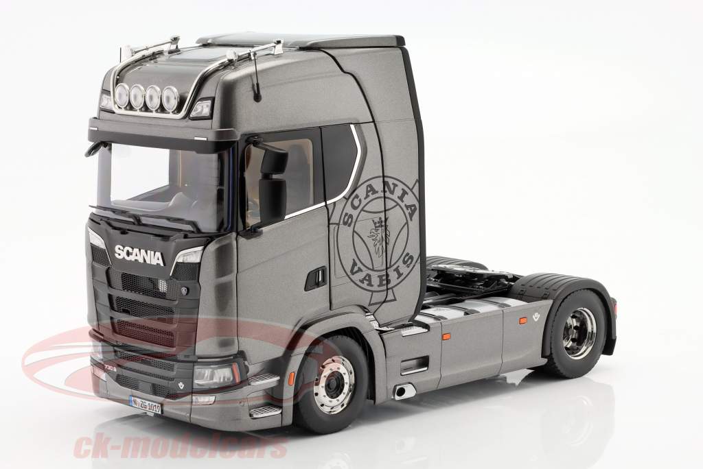 NZG 1:18 Scania V8 730S 4x2 tractor unit grey 1019/55 model car 1019/55 ...