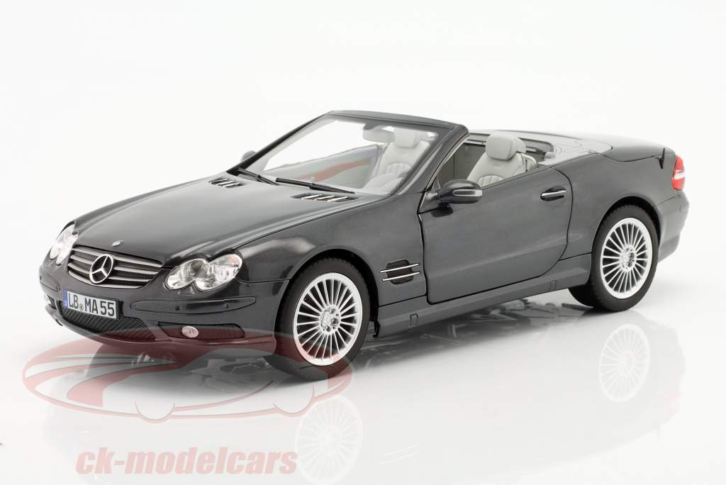 Norev 1:18 Mercedes-Benz AMG SL 55 (R230) Baujahr 2001-2006 obsidianschwarz B66040687 Modellauto ...