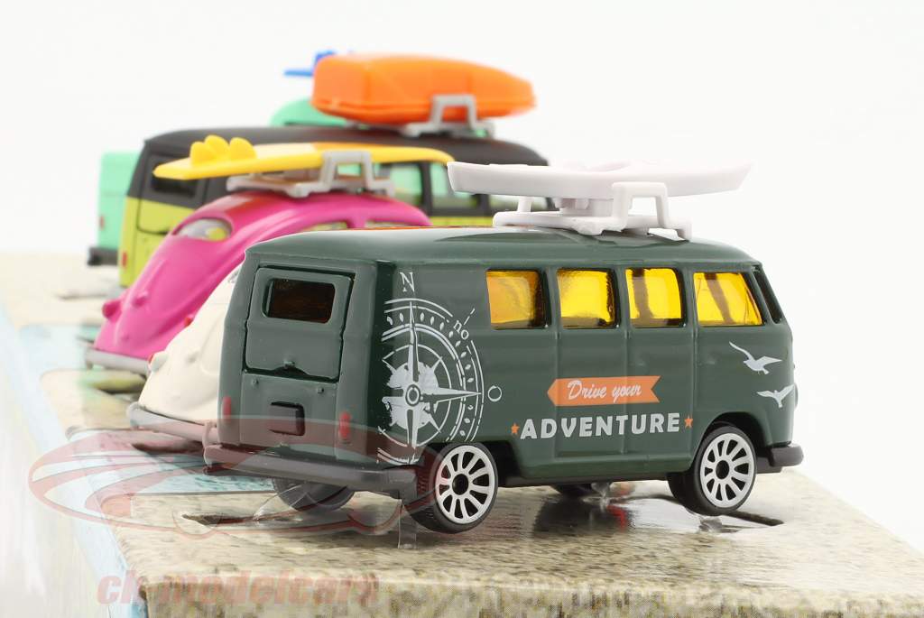 Majorette 1:64 5-Car Set Volkswagen The Originals VW Bulli T1 & VW ...
