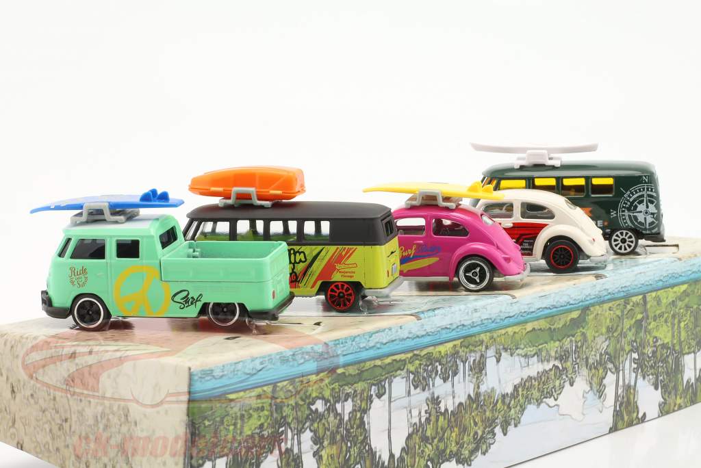 Majorette 1:64 5-Car Set Volkswagen The Originals VW Bulli T1 & VW ...