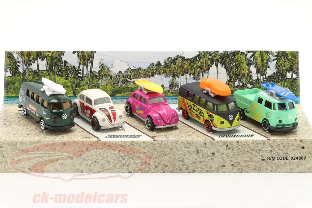 Majorette 1:64 5-Car Set Volkswagen The Originals VW Bulli T1 & VW ...
