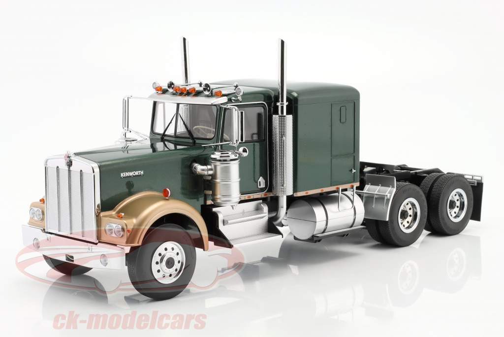 Road Kings 1:18 Kenworth W900 Sattelzugmaschine dunkelgrün / gold metallic RK180124 Modellauto ...