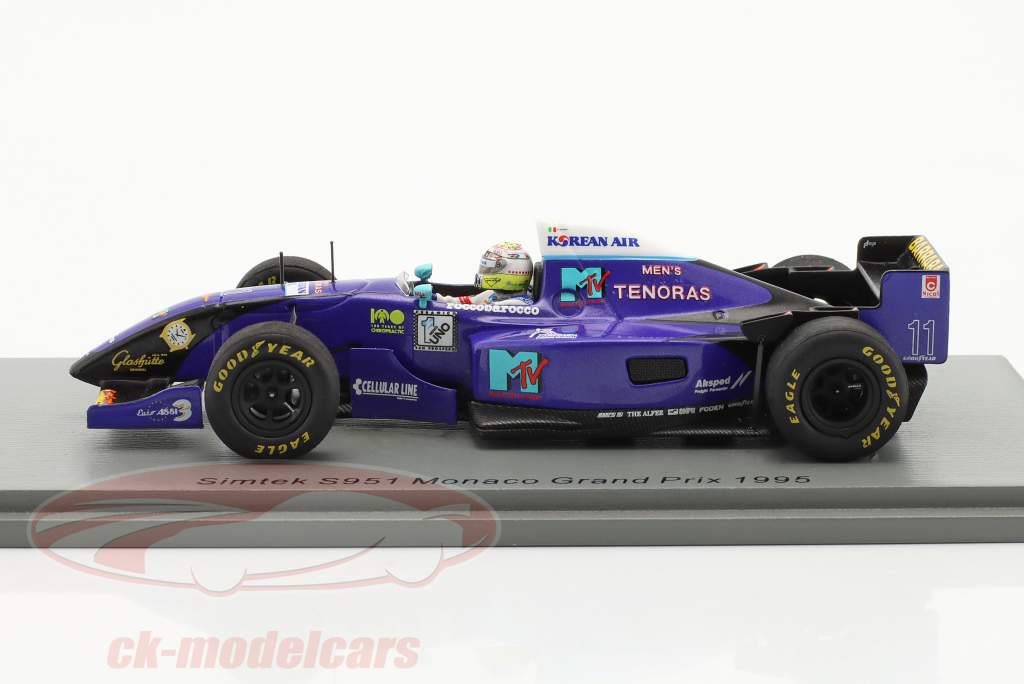 Spark 1:43 Domenico Schiattarella Simtek S951 #11 Monaco GP 方式 1 1995 ...