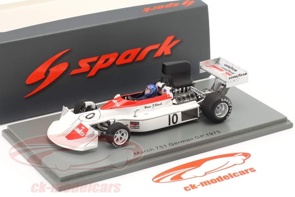 Spark 1:43 Hans J. Stuck March 751 #10 Deutschland GP Formel 1 1975 ...