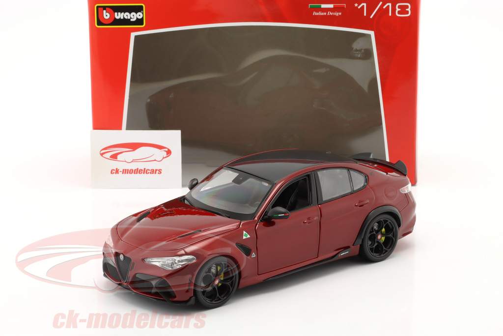 Bburago 1:18 Alfa Romeo Giulia GTA Baujahr 2020 alfa dunkelrot metallic ...
