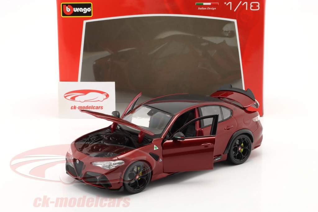 Bburago 1:18 Alfa Romeo Giulia GTA Baujahr 2020 alfa dunkelrot metallic ...