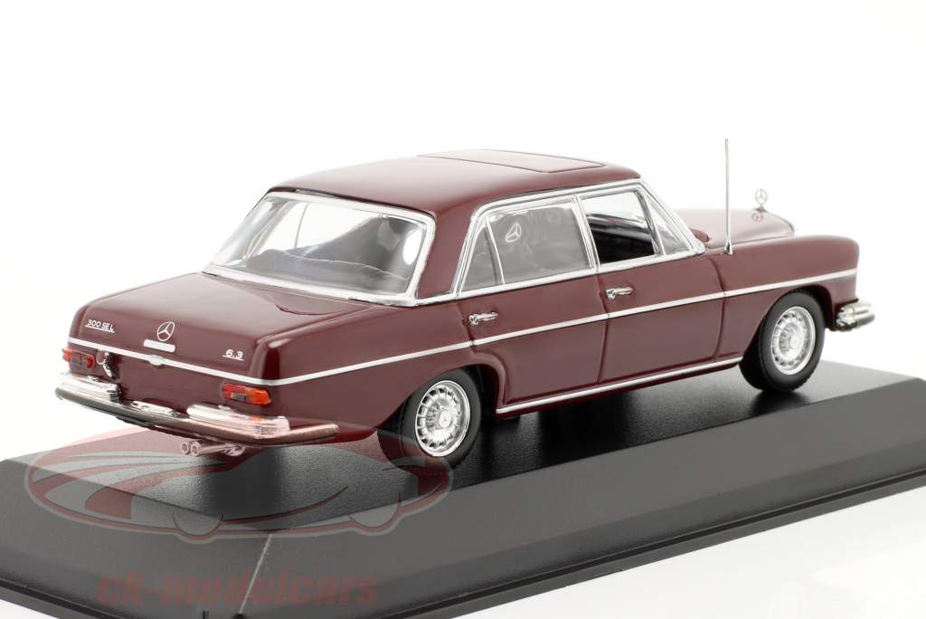 Minichamps 1:43 Mercedes-Benz 300 SEL 6.3 (W109) year 1968 dark red ...