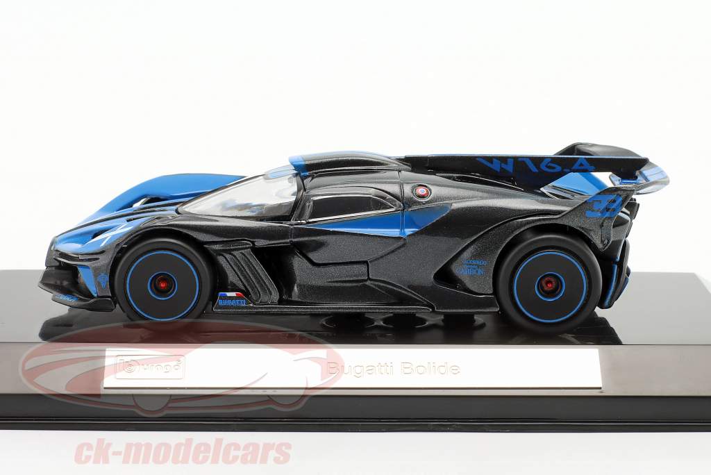Bburago 1:43 Bugatti Bolide year 2020 blue / carbon 18-38306 model car ...