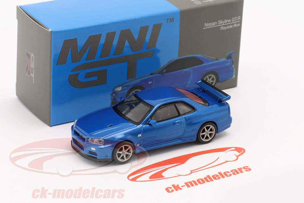 True Scale 1:64 Nissan GT-R (R34) V-Spec RHD bayside blau MGT00341R ...