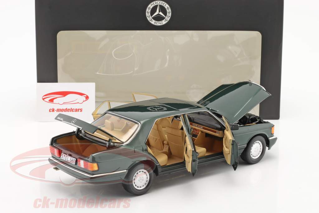 Norev 1:18 Mercedes-Benz 560 SEL (V126) year 1985-1991 malachite green B66040682 model car B66040682