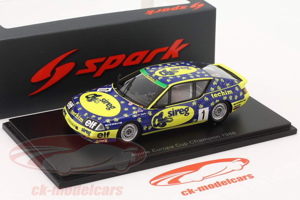 Spark 1:43 Alpine V6 Turbo #1 Renault Elf Turbo Europa Cup champion ...