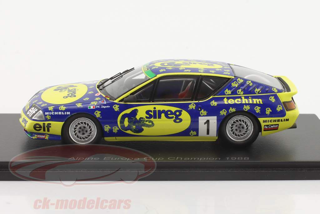 Spark 1:43 Alpine V6 Turbo #1 Renault Elf Turbo Europa Cup champion ...