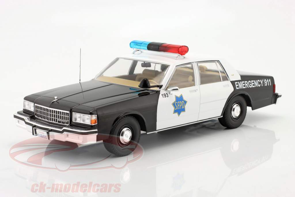 Modelcar Group 1:18 Chevrolet Caprice politie san Francisco zwart / Wit ...