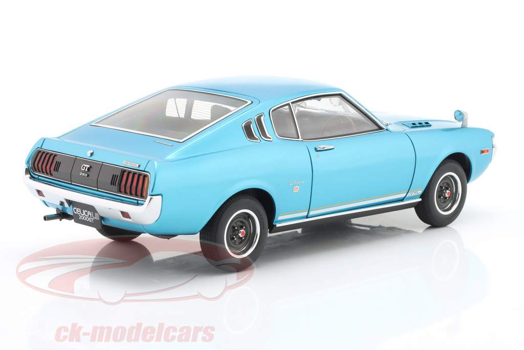 AUTOart 1:18 Toyota Celica Liftback 2000GT (RA25) year 1973 turquoise metallic 78767 model car ...