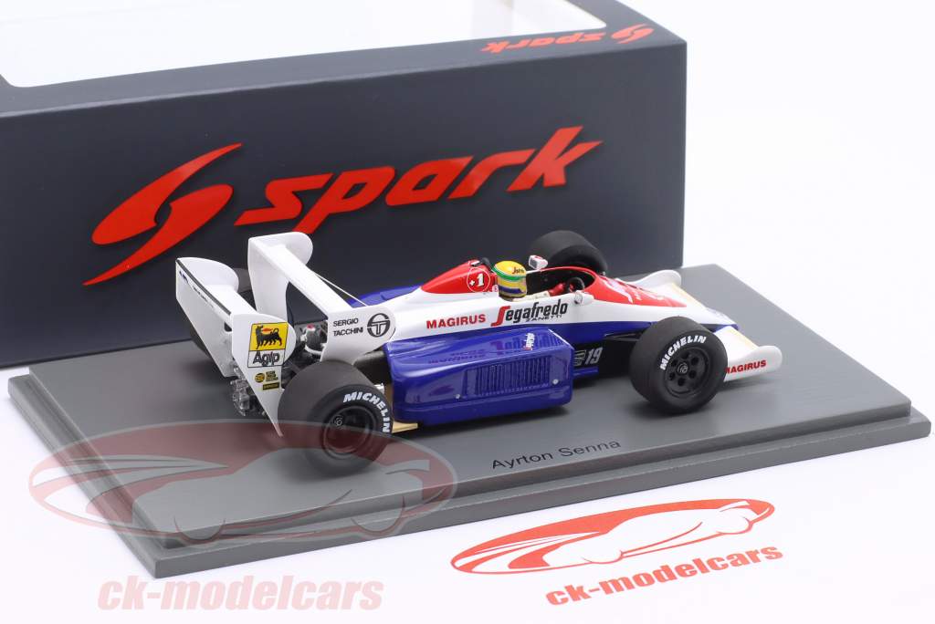 Spark 1:43 Ayrton Senna Toleman TG184 #19 第三名 英国人 GP 1984 S2781 模型 汽车 ...