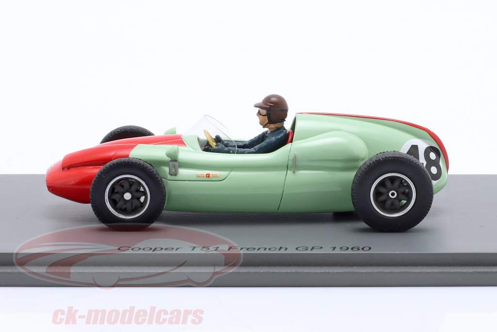 Spark 1:43 Bruce Halford Cooper T51 #48 8 Francés GP fórmula 1 1960 S8053 modelo coche S8053 ...