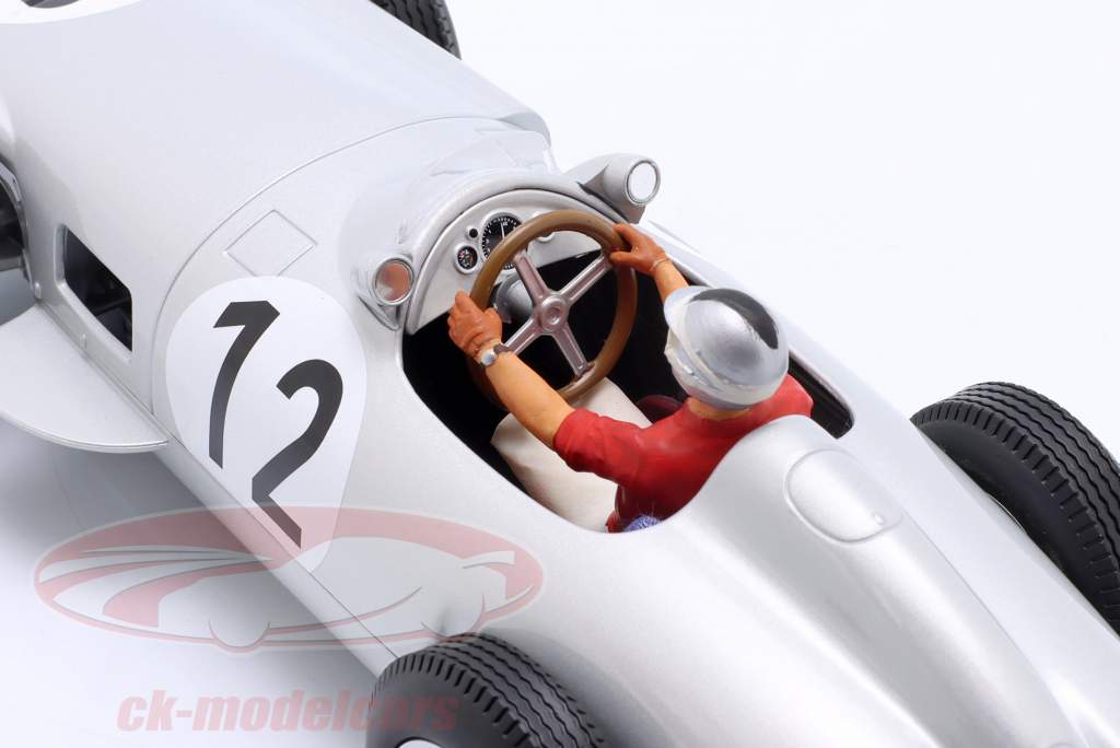 WERK83 1:18 S. Moss Mercedes-Benz W196 #12 gagnant Britanique GP formule 1 1955 avec figurine de ...