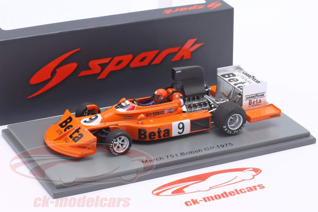 Spark 1:43 Vittorio Brambilla March 751 #9 British GP formula 1 1975 S5379 model car S5379 ...