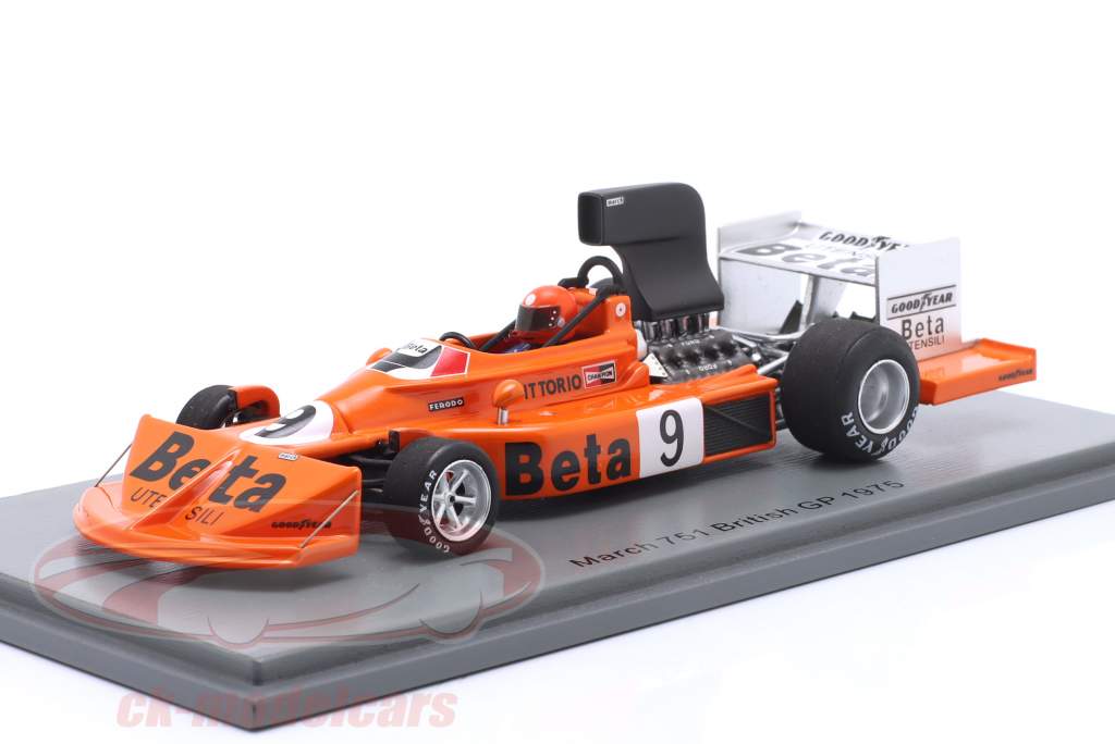 Spark 1:43 Vittorio Brambilla March 751 #9 British GP formula 1 1975 S5379 model car S5379 ...