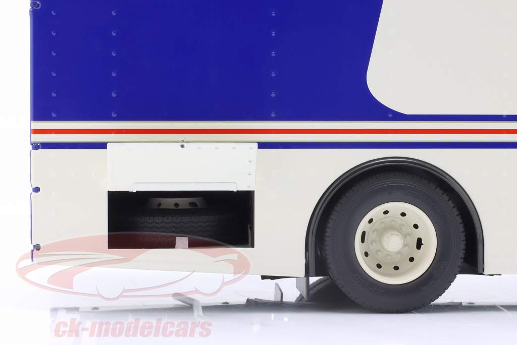 Schuco 1:18 Mercedes-Benz O 317 Race Car Transporter Rothmans Porsche white 450032800 model car ...