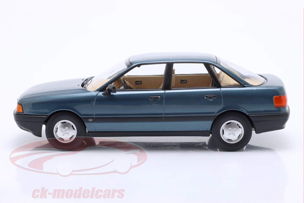 Triple9 1:18 Audi 80 (B3) year 1989 blue green metallic T9-1800342 ...