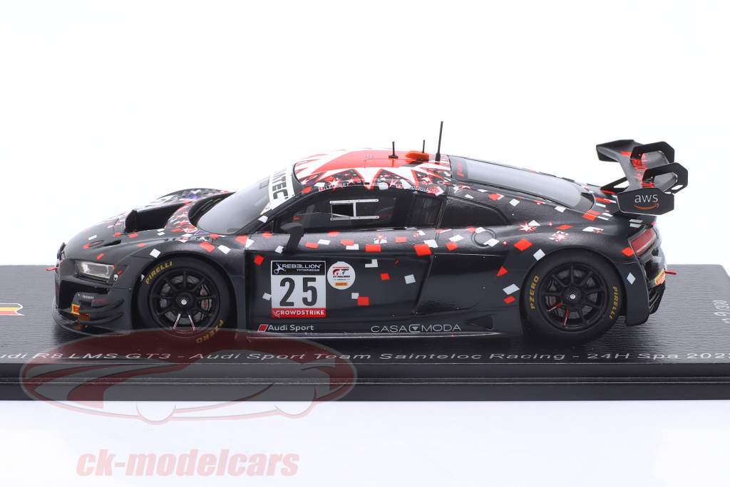 Spark 1:43 Audi R8 LMS GT3 #25 24h Spa 2022 Sainteloc Racing SB512 model bil SB512 9580006725127
