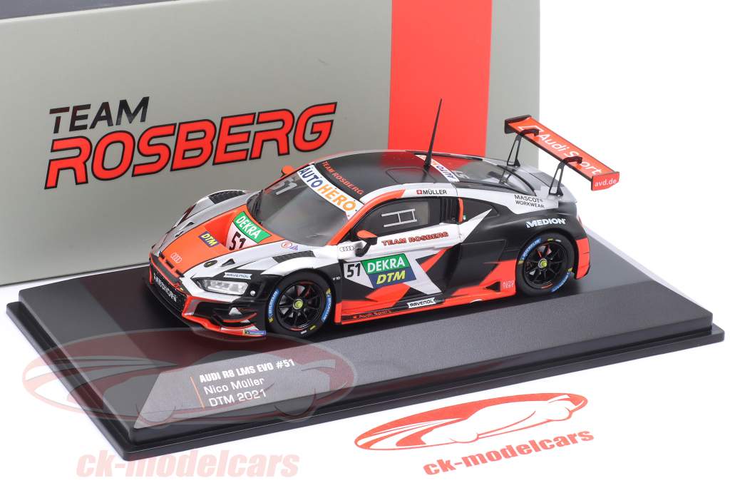 Ixo 1:43 Audi R8 LMS GT3 #51 DTM 2021 Nico Müller TR-I-R8-21-4351-DTM ...