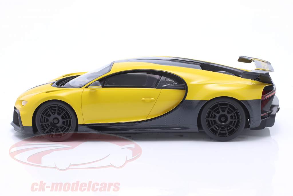 True Scale 1:18 Bugatti Chiron Pur Sport gul / sort TS0388 model bil ...