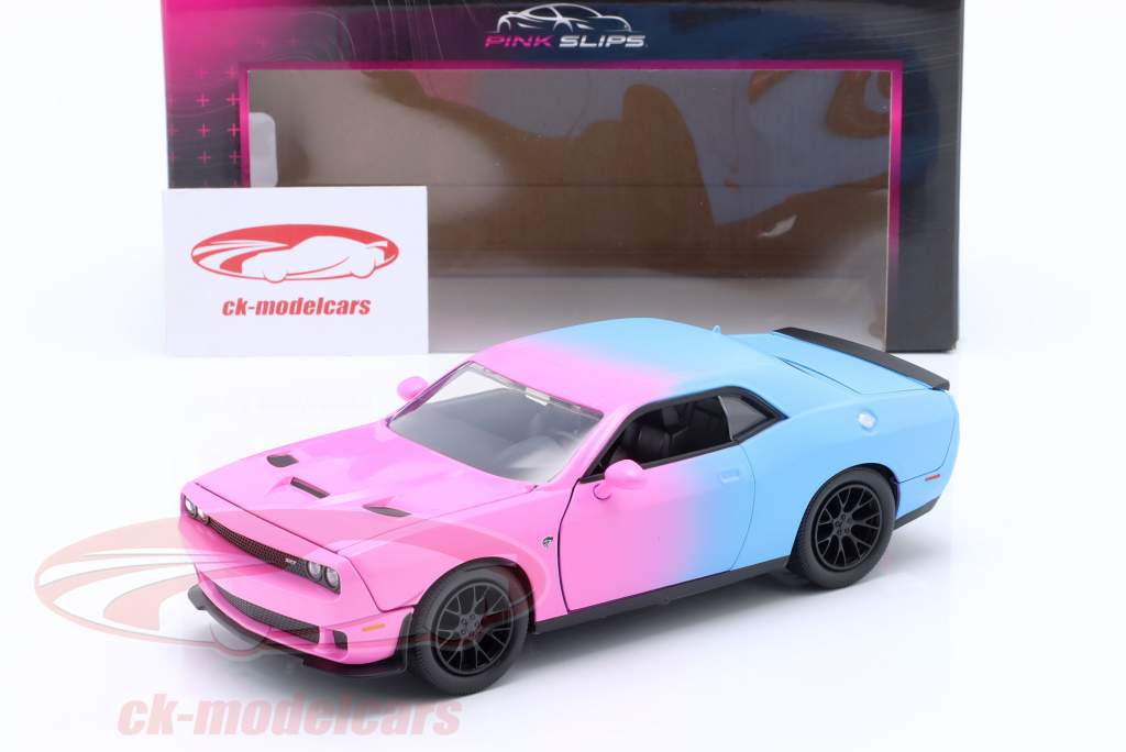 Jadatoys 1:24 Pink Slips Dodge Challenger SRT Hellcat 2015 rosa / Azul ...