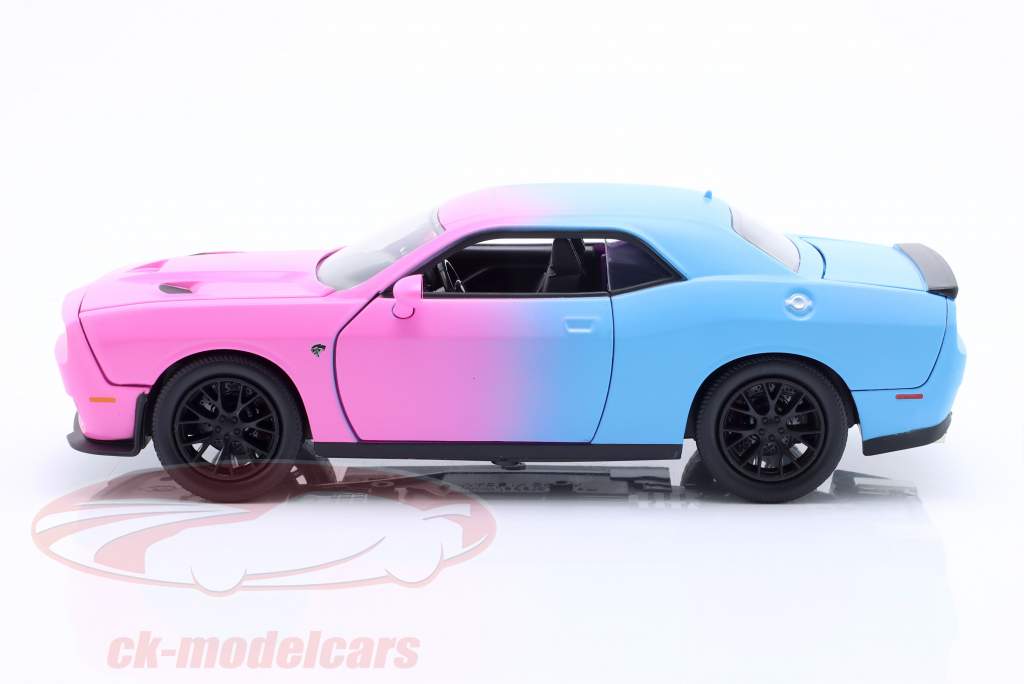 Jadatoys 1:24 Pink Slips Dodge Challenger SRT Hellcat 2015 rosa / Azul ...